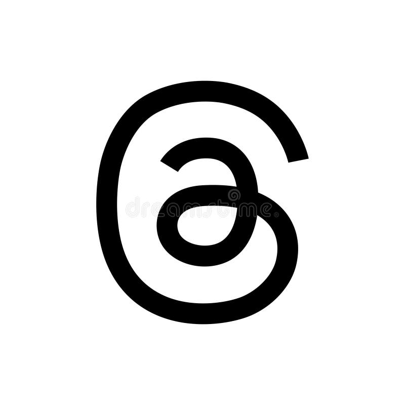 Icône Du Logo De L'application Threads Isolée Sur Fond Blanc Photo ...