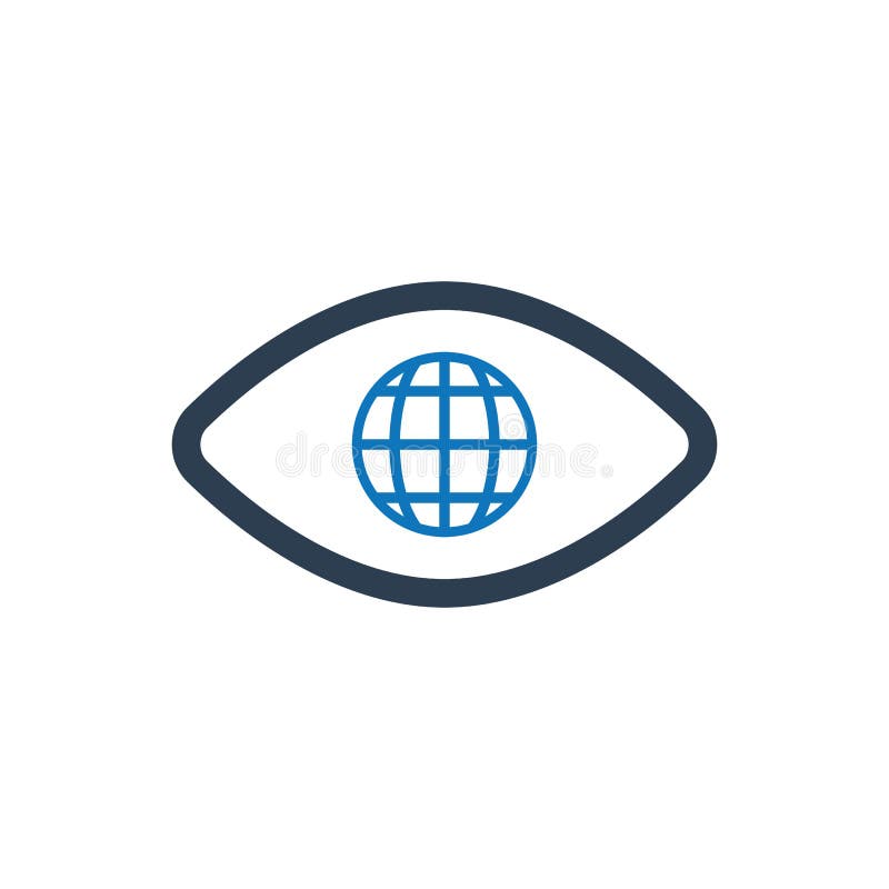 Signe Global De Vision, Icône D'oeil, Symbole De Recherche Illustration ...