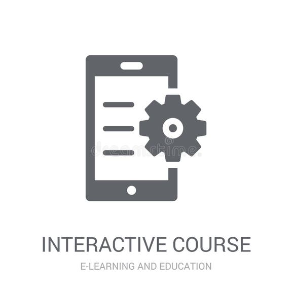 Icône interactive de cours illustration de vecteur. Illustration du ...