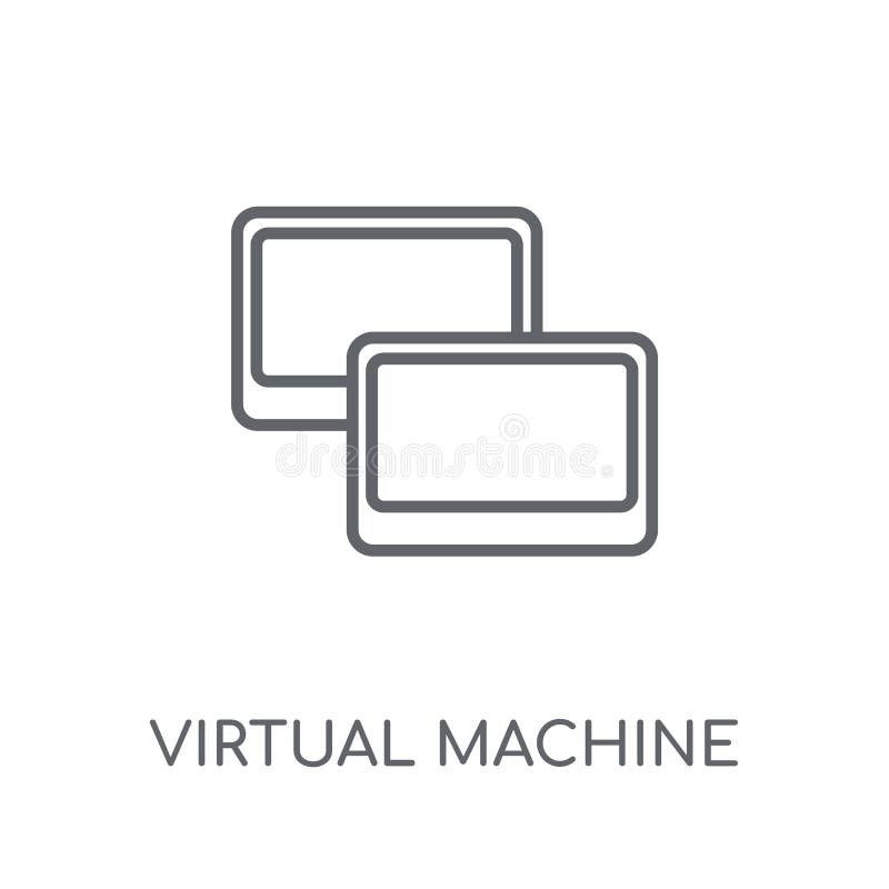 Icône Linéaire De Virtual Machine Logo Moderne De Virtual Machine D ...