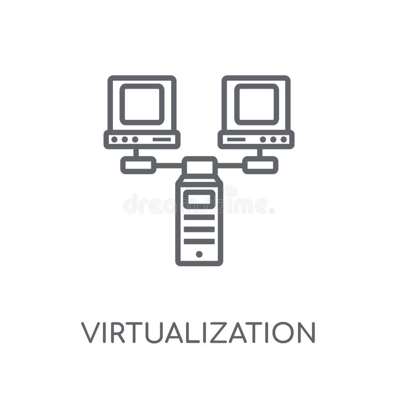 Icône De Virtualisation Virtualiza Linéaire Plat Moderne à La Mode De ...