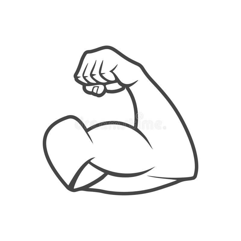 Icône Musculaire De Bras, Logo Simple Illustration Stock - Illustration ...