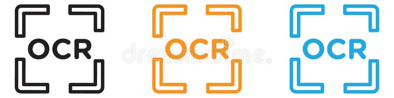 Icône Ocr Logo Ensemble Collection Pour L'application Web Ui ...