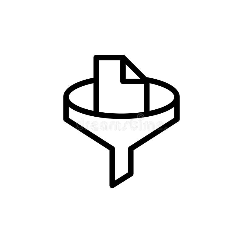 Icône plate d'entonnoir illustration de vecteur. Illustration du filtré ...