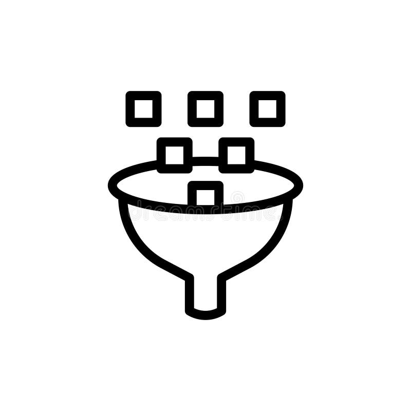 L'entonnoir a Rapporté L'ensemble D'icône De Vecteur Illustration de ...