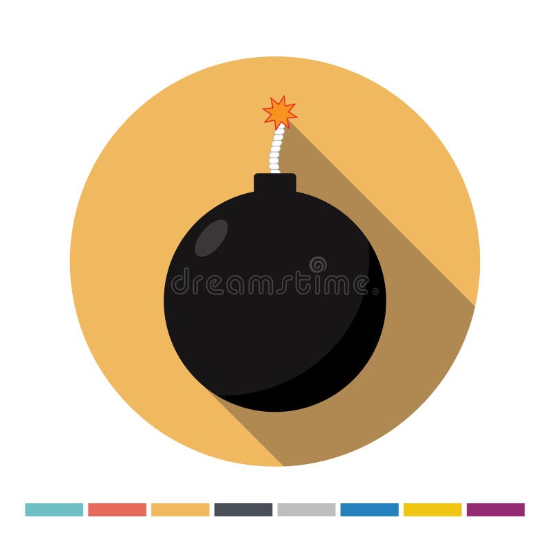 Icônes Plates De Bombe Bombes Et Pictogrammes D'explosifs Bombes Et ...