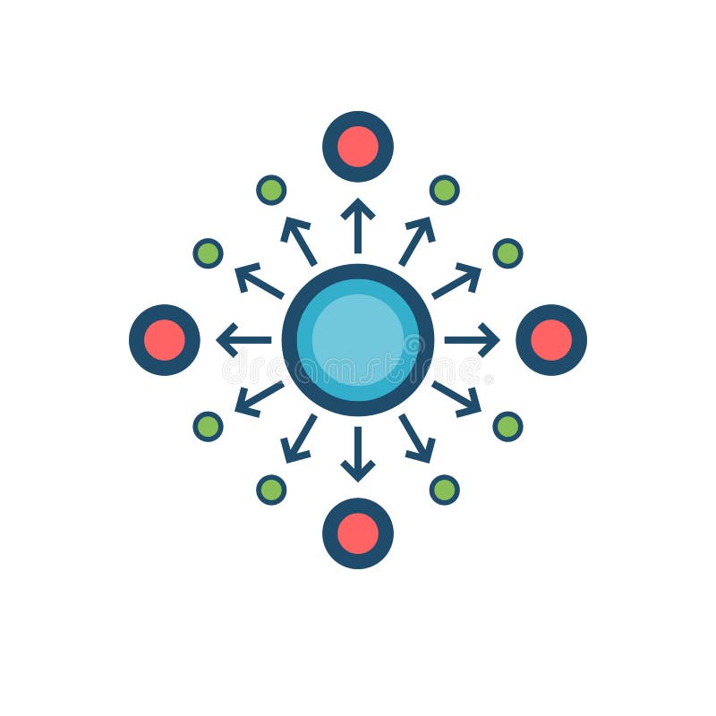 Icône Plate De Vecteur De Décentralisation Illustration de Vecteur ...