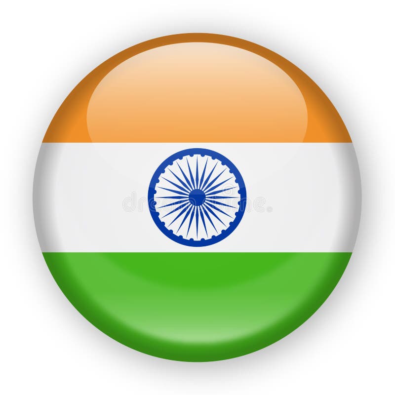 Drapeau Rond D'icône D'Inde Illustration Stock - Illustration du ...
