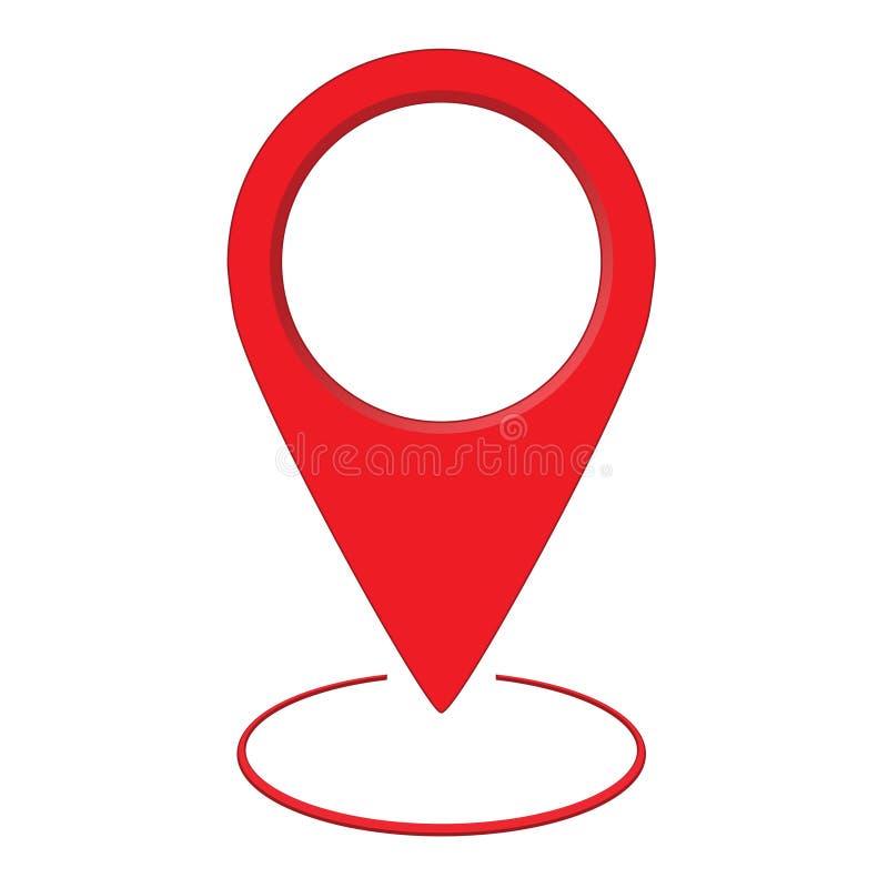 Icône rouge d'emplacement illustration de vecteur. Illustration du ...