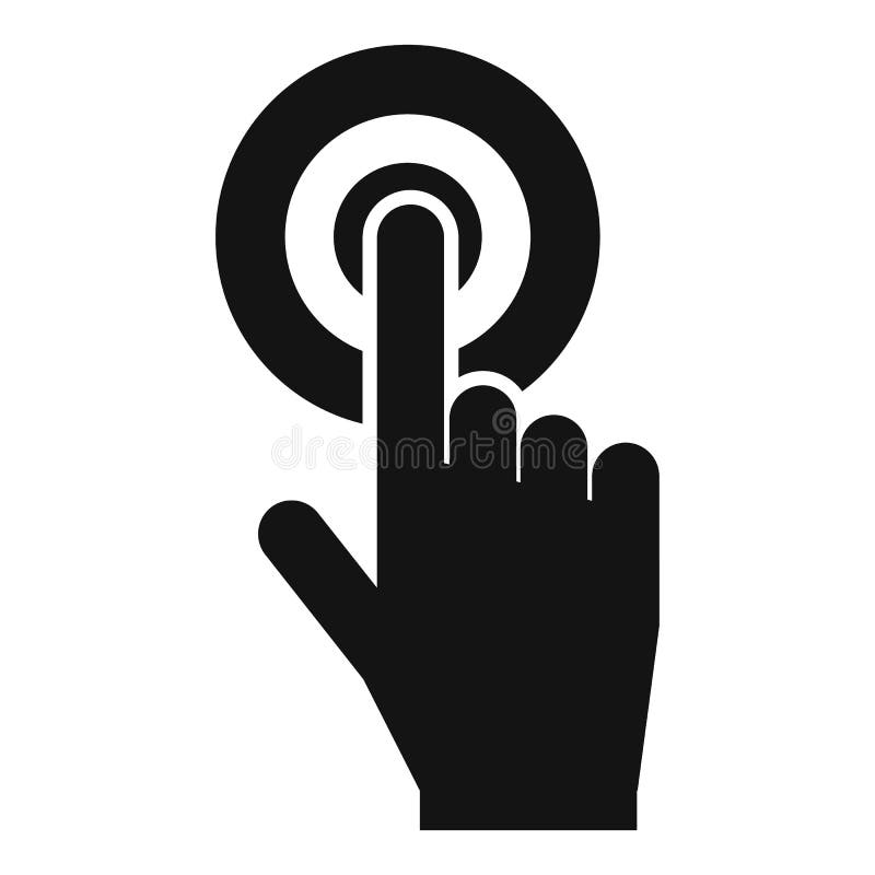 Icône Plate De Main De Clic Illustration de Vecteur - Illustration du ...