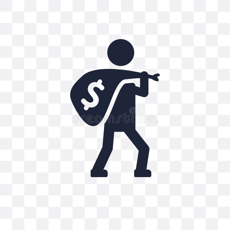 Icône Transparente De Voleur Conception De Symbole De Voleur De Col De ...