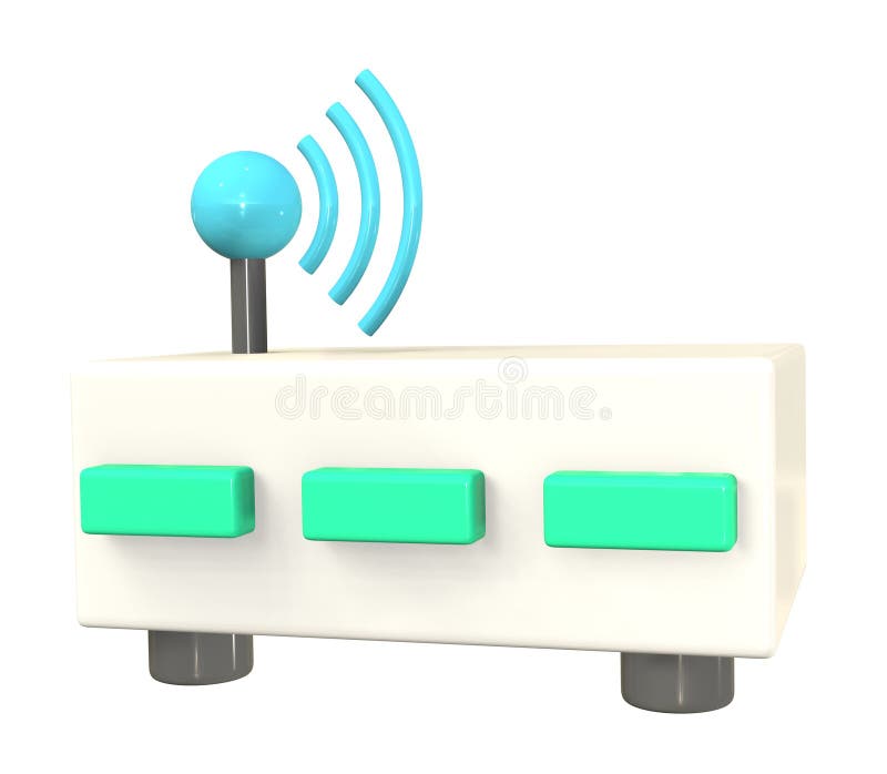 Icône Wifi Routeur 3d Transparent Illustration Photo stock ...