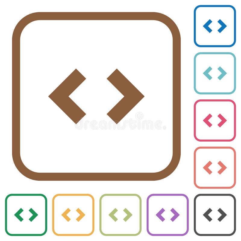 Icônes Simples De Code De Script Illustration de Vecteur - Illustration ...