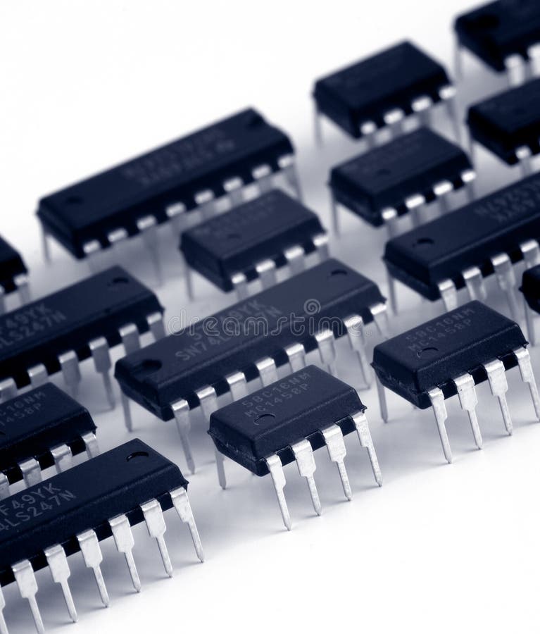 IC - integrated circuit stock image. Image of components - 527989