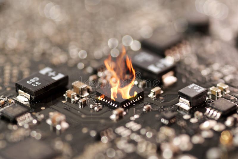Ic burn stock image. Image of surface, technology, burnt - 81316871
