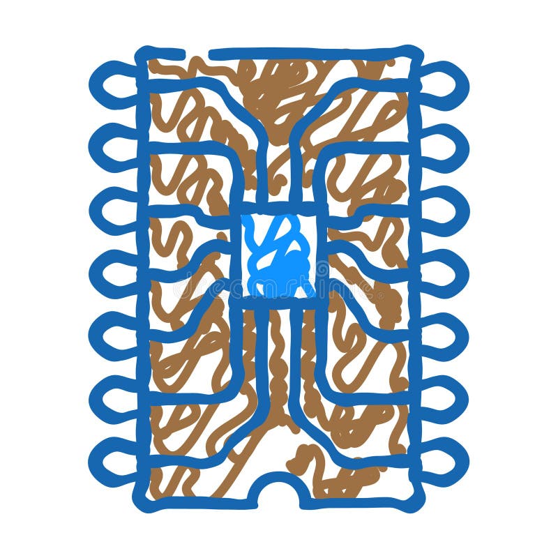 Ic Chip Electronic Component Icon Doodle Illustration Stock Vector ...