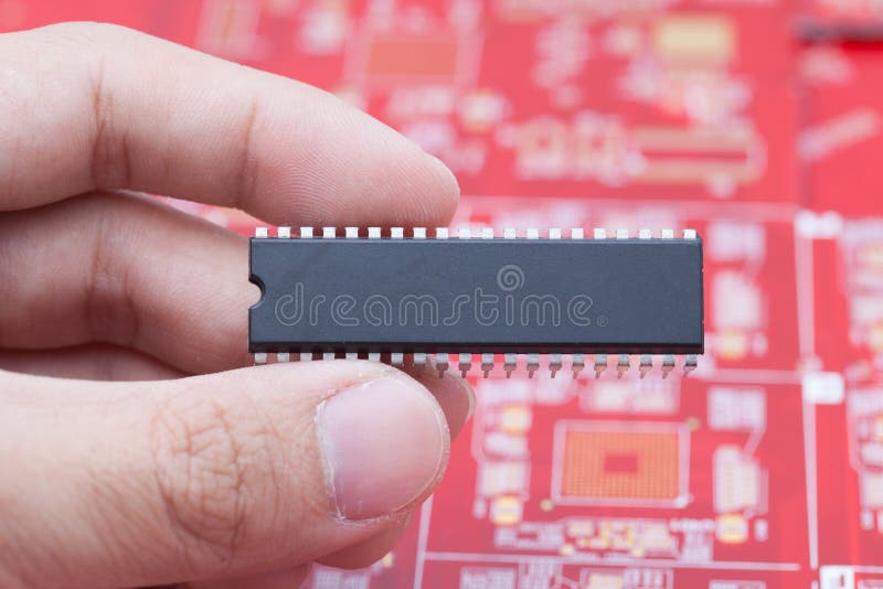 IC on hand stock image. Image of capacitor, chip, abstract - 35664923