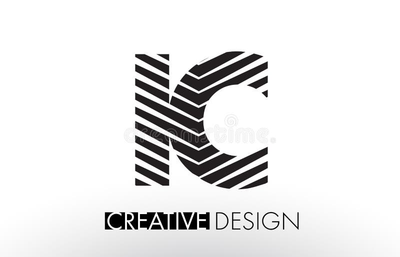 IC I C Lines Letter Design with Creative Elegant Zebra Stock Vector ...