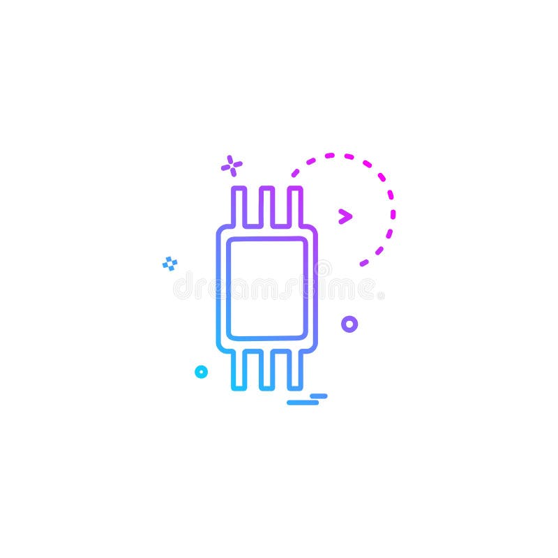 IC icon design vector stock vector. Illustration of shape - 132409760