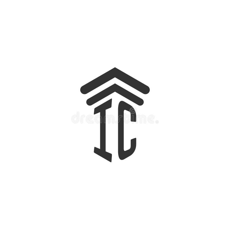 IC Initial for Law Firm Logo Design Stock Vector - Illustration of ...