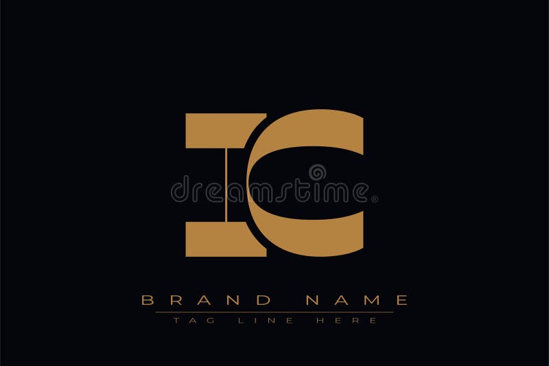 IC Initial Letter Logo Design Stock Vector - Illustration of graphic ...