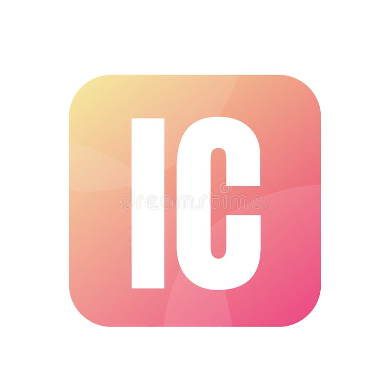 IC Letter Logo Design with Simple Style Stock Vector - Illustration of ...