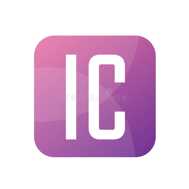 IC Letter Logo Design with Simple Style Stock Vector - Illustration of ...