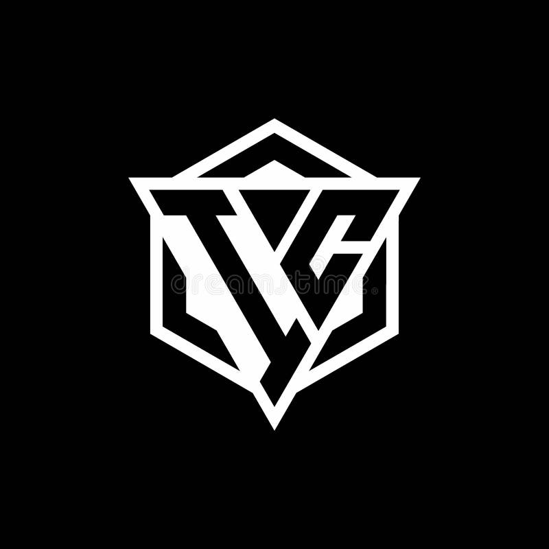 IC Logo Monogram with Triangle and Hexagon Shape Combination Stock ...