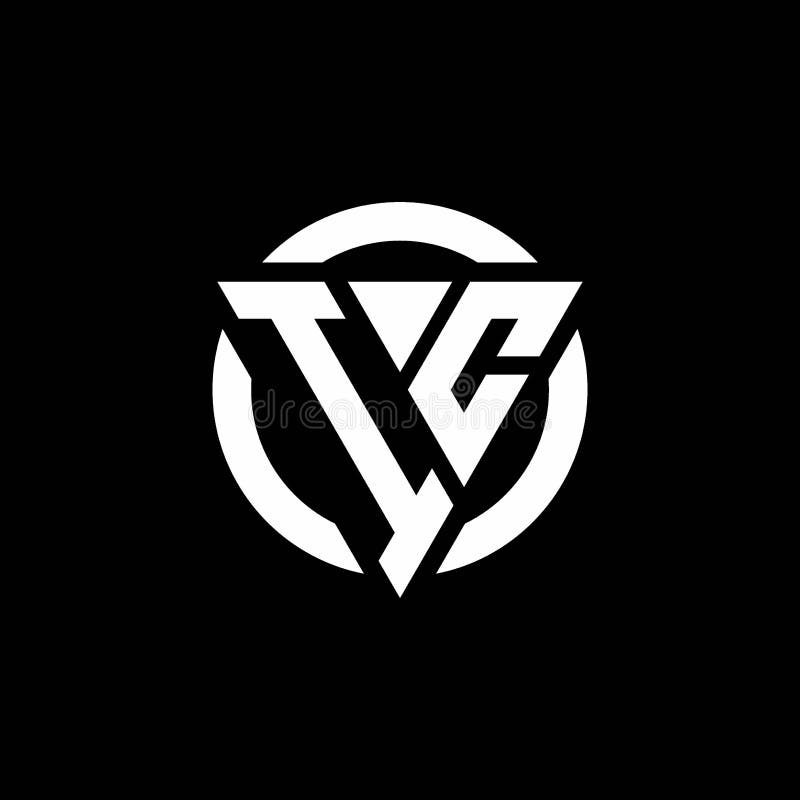 IC Logo with Triangle Shape and Circle Rounded Design Template Stock ...