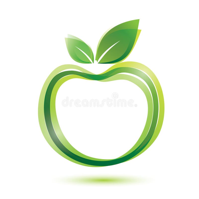 Icône Comme Un Logo De Pomme Verte Illustration de Vecteur ...