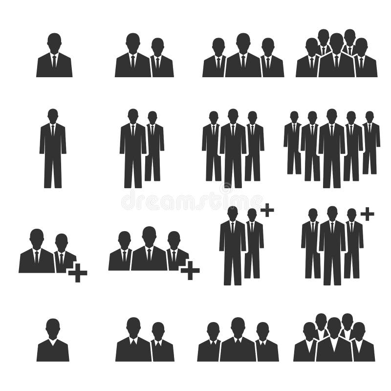 Ensemble D'icône De Personnes Et De Population Illustration de Vecteur ...