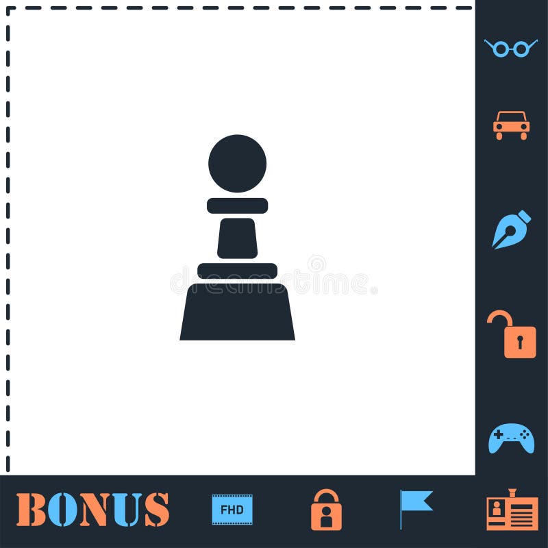 Ic?ne d'?checs plate illustration de vecteur. Illustration du iconique - 145823165