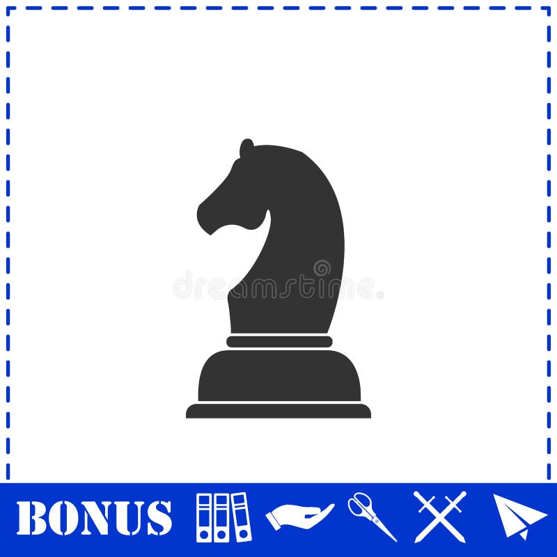 Ic?ne d'?checs plate illustration de vecteur. Illustration of appli - 155284545