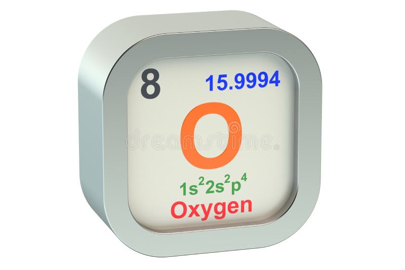 élément de l'oxygène 3d illustration stock. Illustration du atomique ...