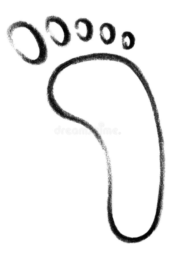 Icône d'empreinte de pas illustration stock. Illustration du crayon ...
