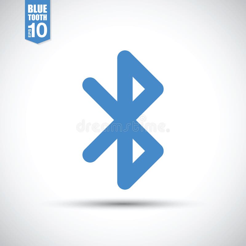 Icône Bluetooth. Vectoriel Connexion Isolée Signe Sur Bouton Rond ...
