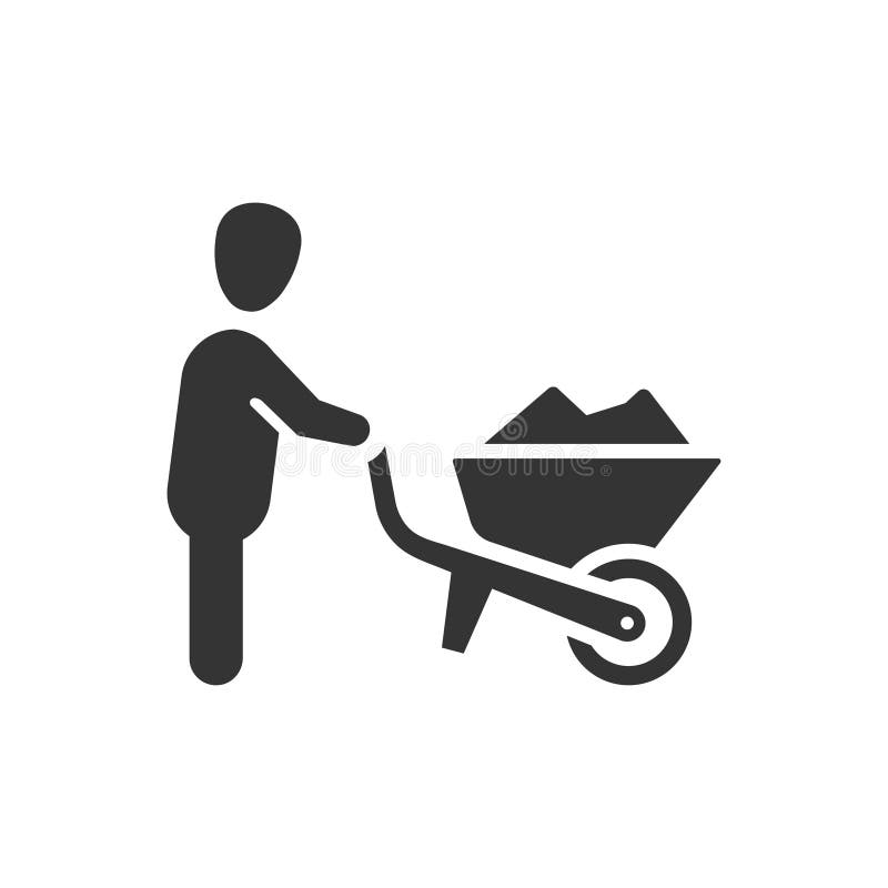 Ic?ne De Brouette De Construction Illustration de Vecteur - Illustration du ouvrier, brouette ...