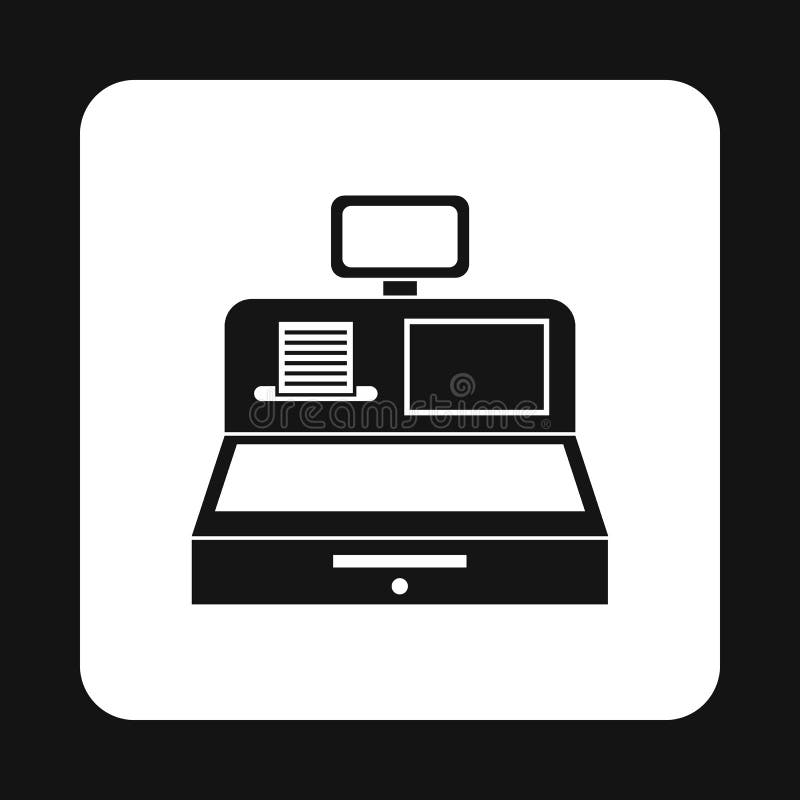 Icône De Caisse Enregistreuse De Vente, Style Simple Illustration de ... Icône De Caisse Enregistreuse De Vente, Style Simple Illustration de ...