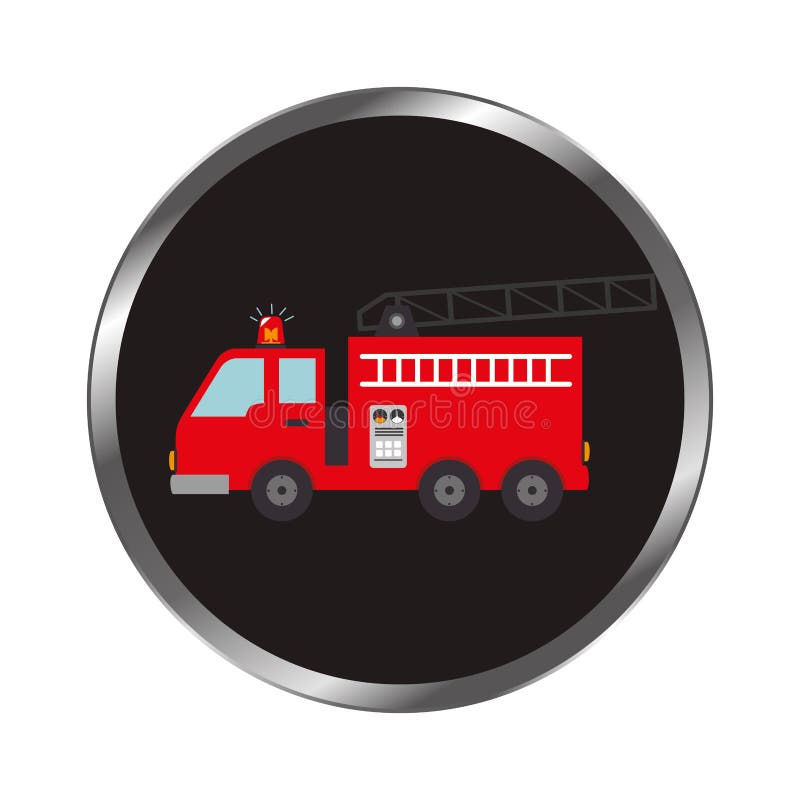 Icône de camion de pompier illustration de vecteur. Illustration du ...