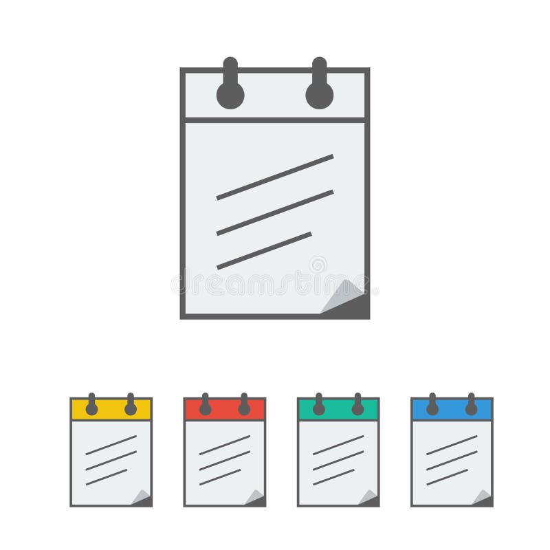 Icône de carnet illustration de vecteur. Illustration of papier - 83737559