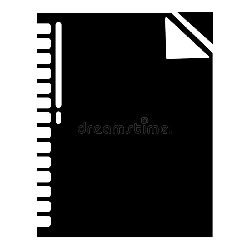 Icône De Carnet, Style Noir Simple Illustration de Vecteur ...