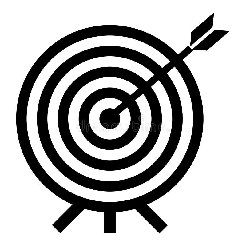 Icône de cible illustration stock. Illustration du cible - 83931159