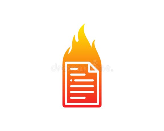 Icône De Document Du Feu Logo Design Element Illustration de Vecteur ...