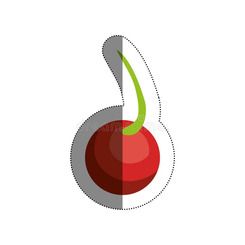 Icône de fruit de cerise illustration stock. Illustration du doux ...