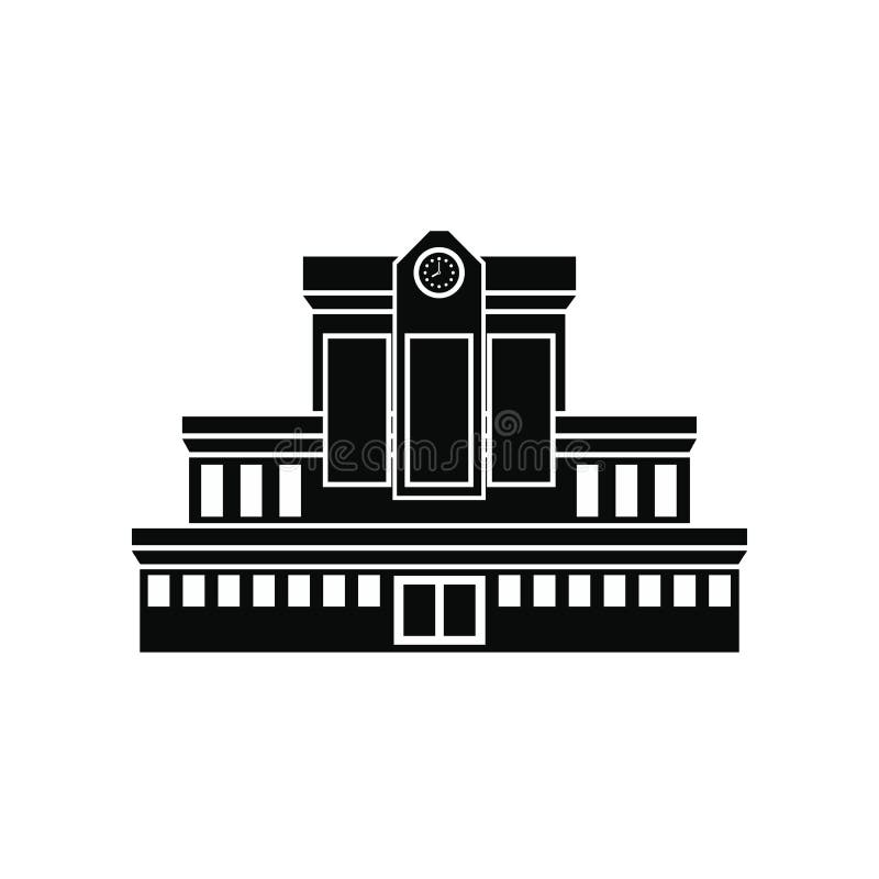 Icône de gare ferroviaire illustration de vecteur. Illustration du ...