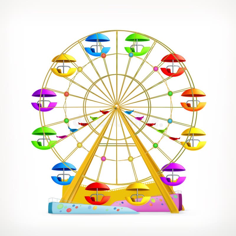 Icône de grande roue illustration de vecteur. Illustration du ferris ...