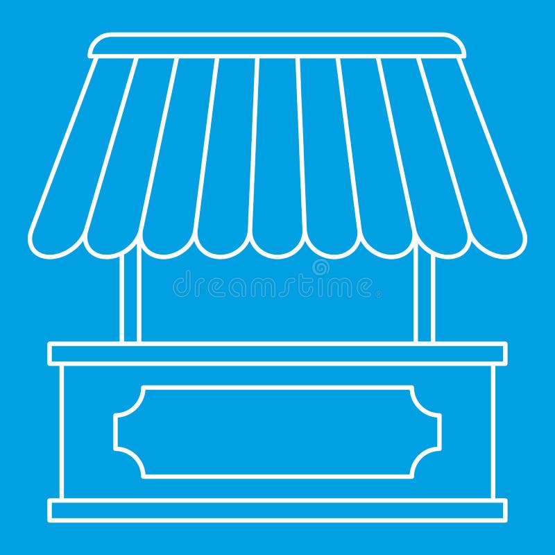 Icône De Kiosque, Style D'ensemble Illustration de Vecteur ...