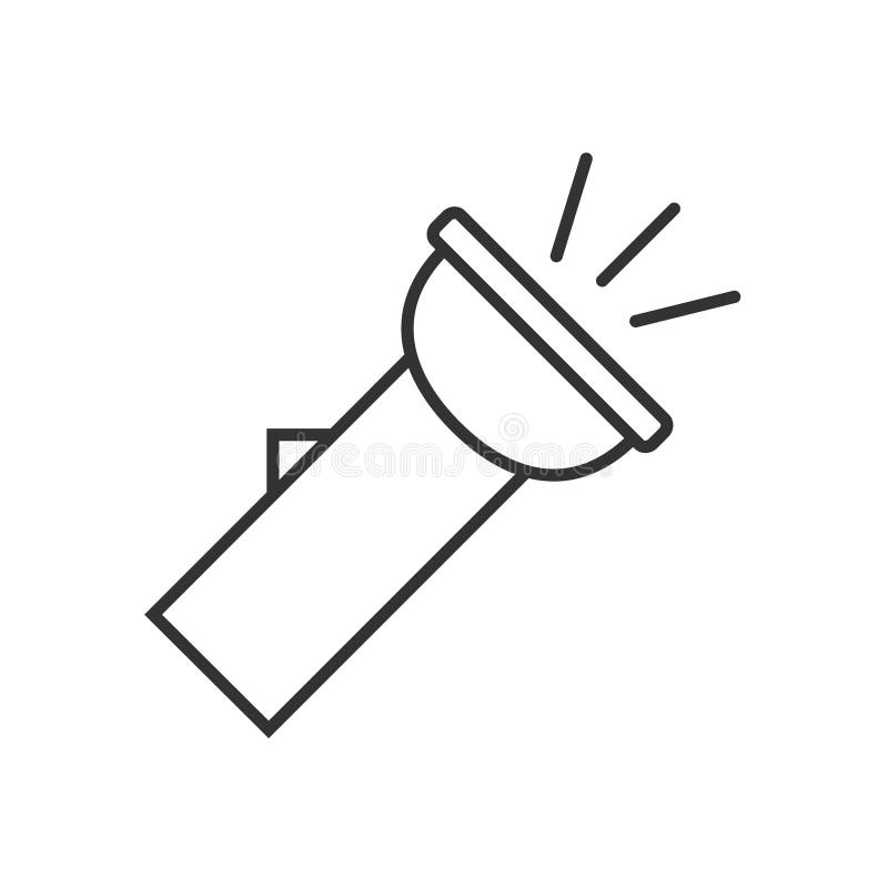 Icône De Lampe-torche Ou Style De Logo De Schéma Illustration de ...