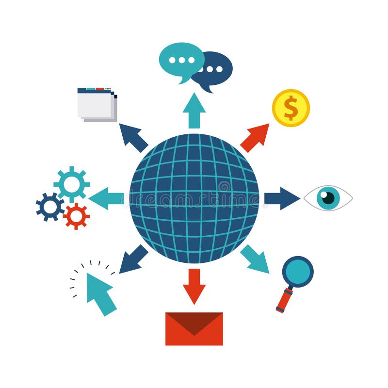 Icône De Media D'Internet Conception De Technologie Dessin De Vecteur ...