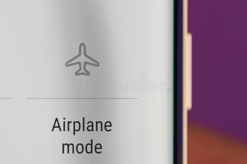 Bouton de mode d'avion image stock. Image du téléphone - 93583421